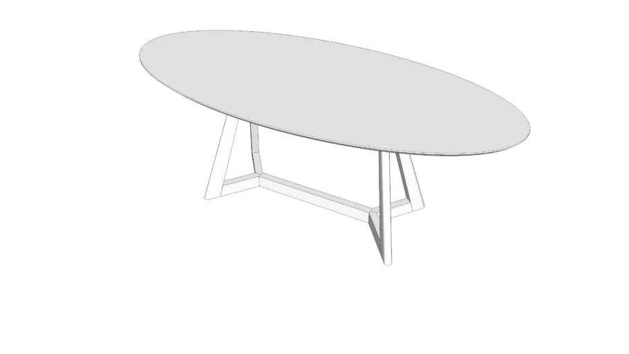 Mesa de Janta Oval Cora | 3D Warehouse