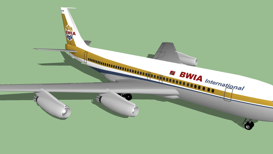 British West Indies Airlines (BWIA) (1976) - Boeing 707-227 | 3D Warehouse