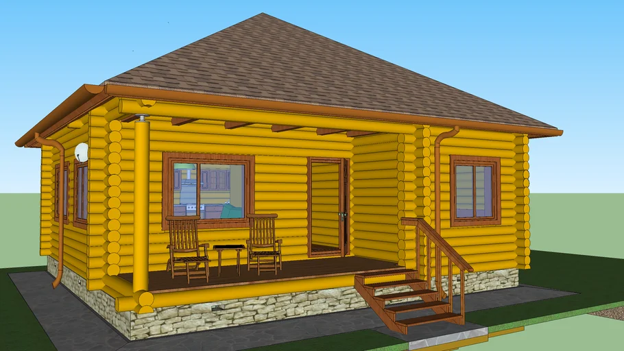Woodlog cottage | 3D Warehouse