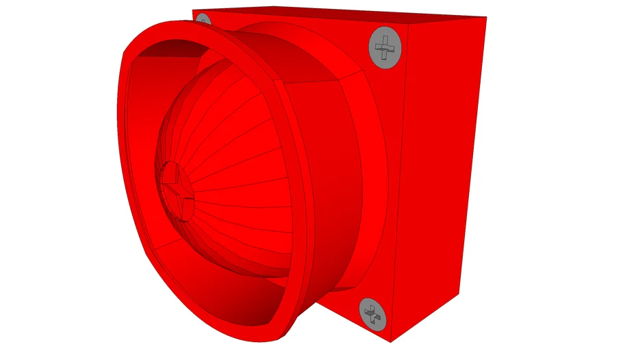 Apollo Open Area Multi Tone Outdoor Sounder Red Body | 3D Warehouse