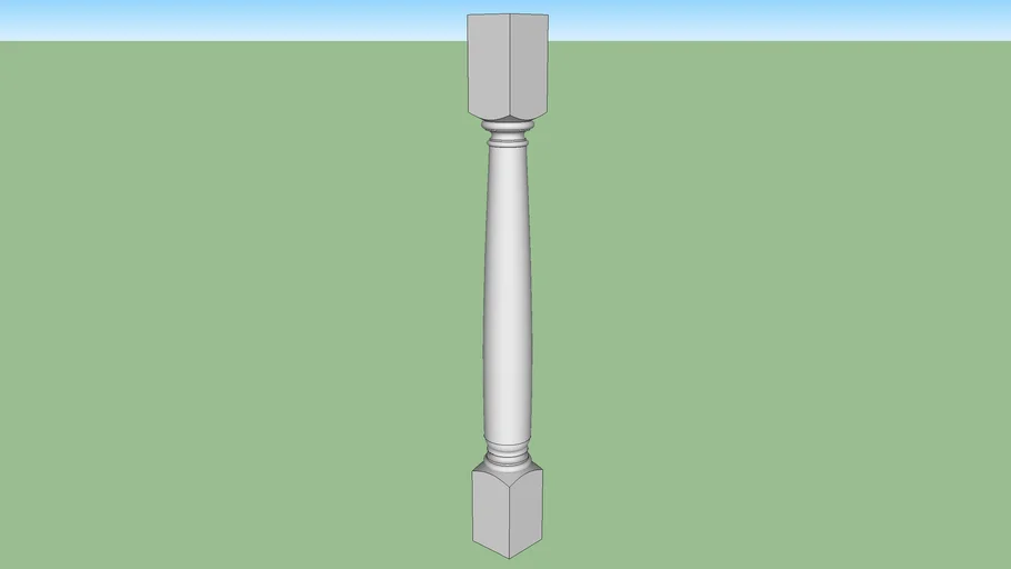 tablelegs.com Essex Columns 36' Part# 30936 | 3D Warehouse