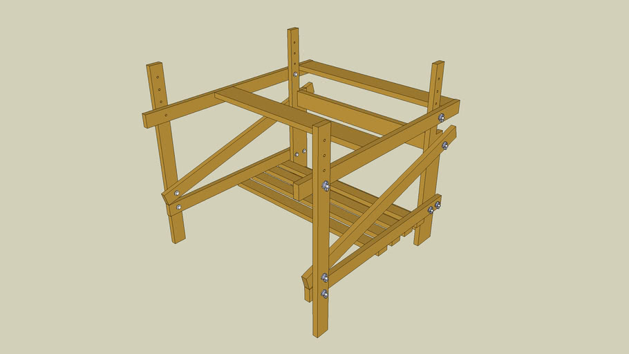 Stand for 8 shaft harris table loom | 3D Warehouse