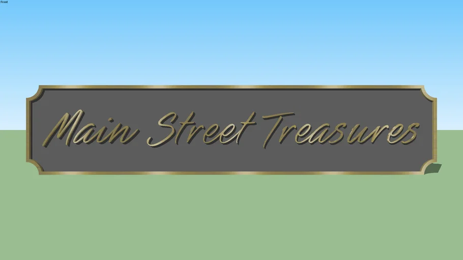 Main Street Treasures Sign | 3D Warehouse