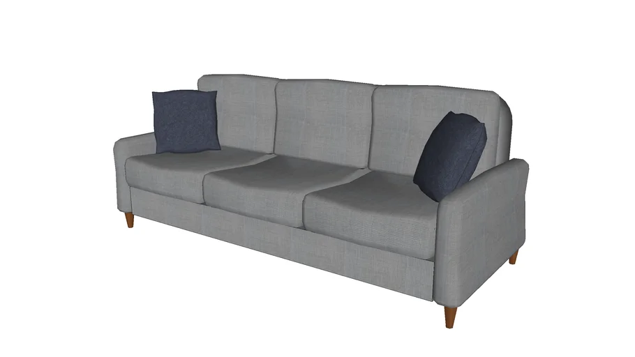 Sofa with pillows low-poly | 3D Warehouse