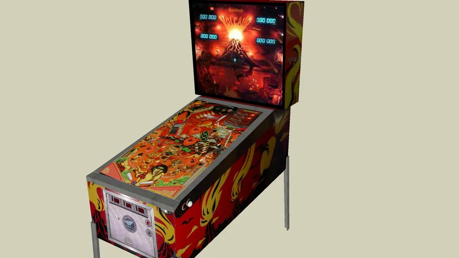 Volcano pinball machine | 3D Warehouse