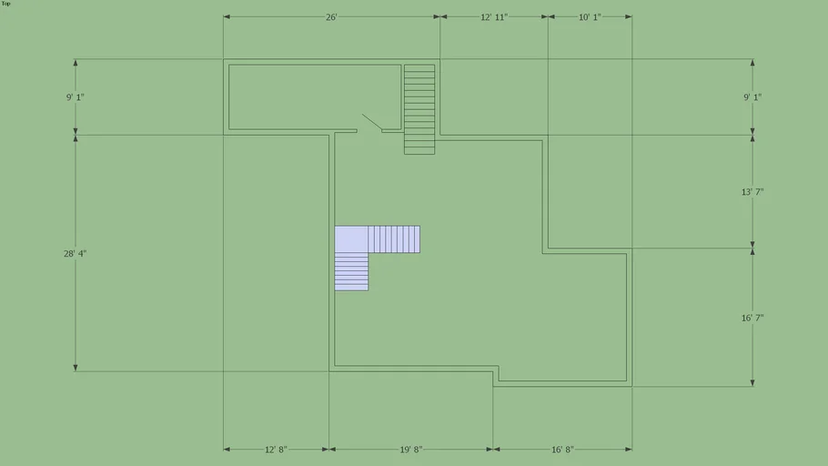 basement outside dimensions 5-19 | 3D Warehouse