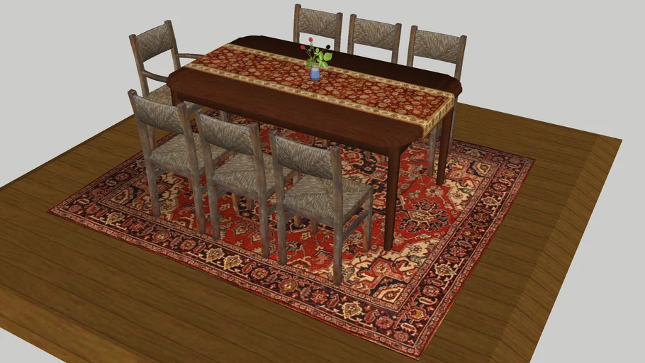 Table and Chairs -- Living room | 3D Warehouse