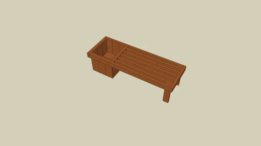 planter bench | 3D Warehouse