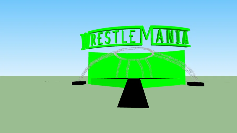 wwe green screened wm 27 stage | 3D Warehouse