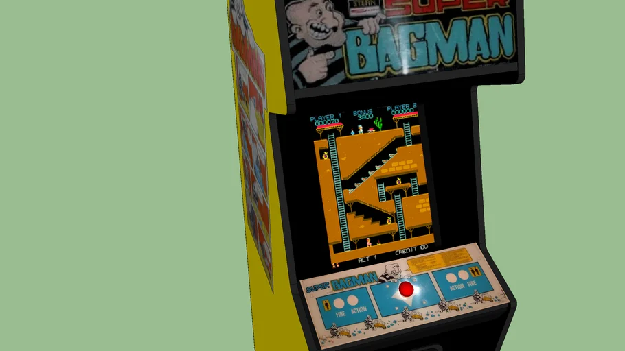 super bagman arcade game | 3D Warehouse