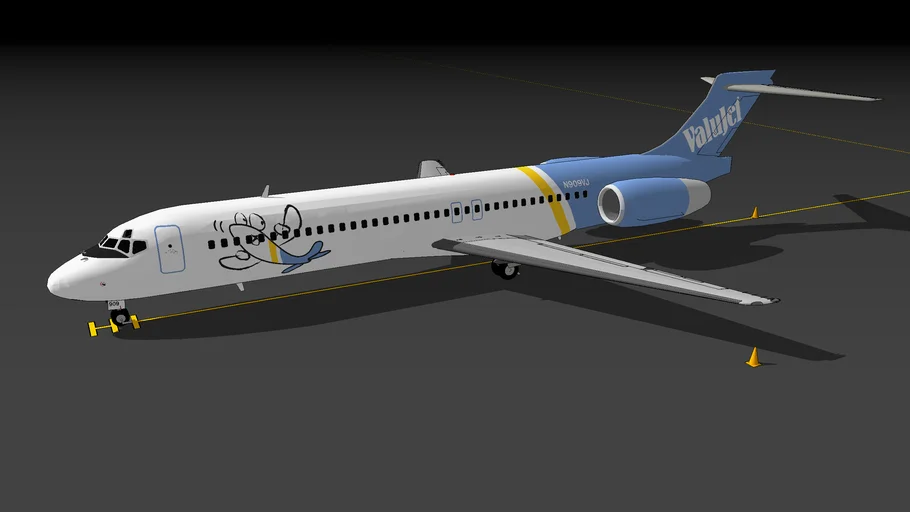 ValuJet Airlines MD-95 (DC-9-95) (FICTIONAL(1996) | 3D Warehouse