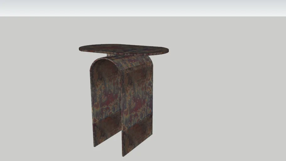 Vault Side Table – Oxidized | 3D Warehouse