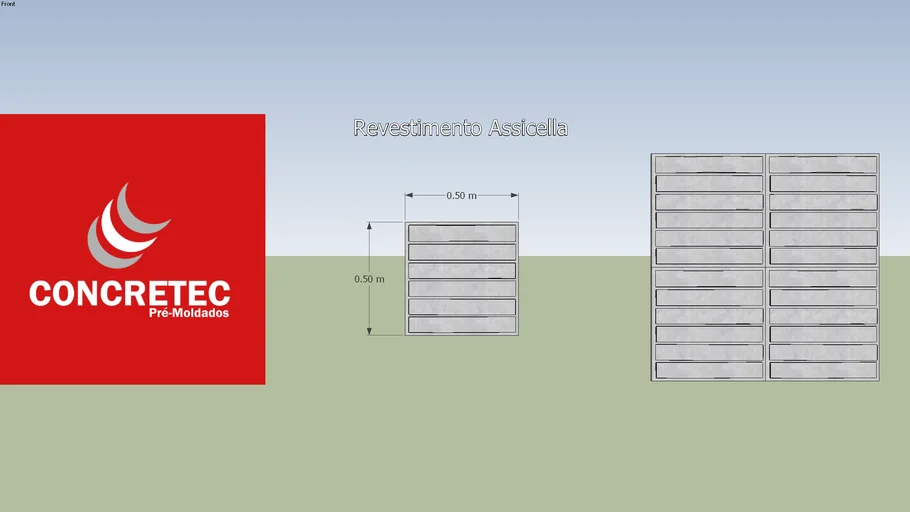 Concretec - Revestimento 3D - Assicella | 3D Warehouse