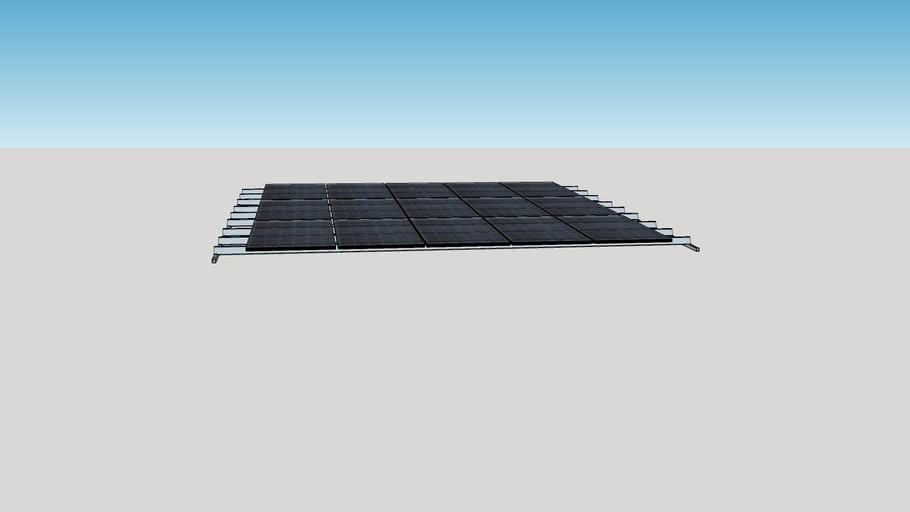 Solar PV System Parapet-to-parapet P2P Flat | 3D Warehouse