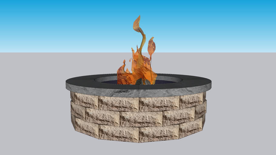 Circular Landscape Block Fire Pit | 3D Warehouse