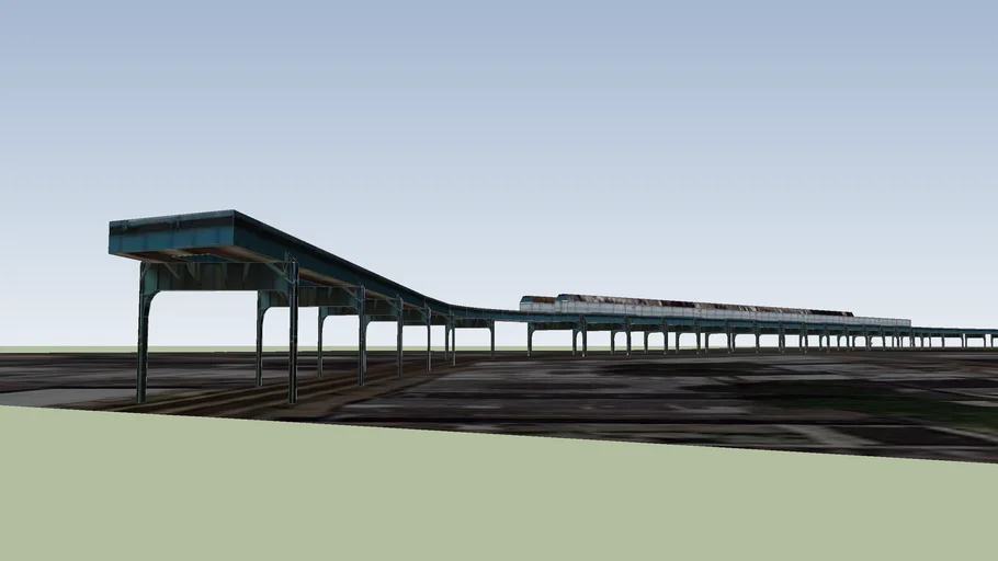 7 Train Elevated Tracks by Chris Sardinas (edited) | 3D Warehouse