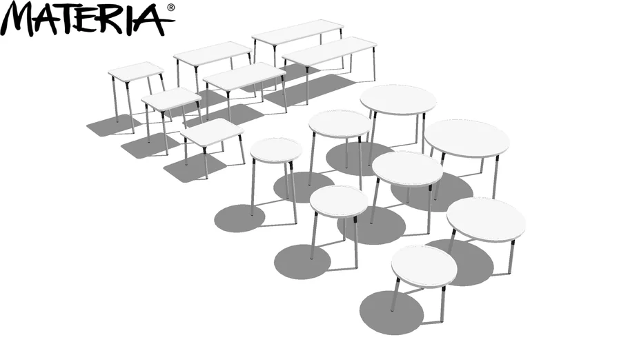 Materia Silent Whisper tables | 3D Warehouse