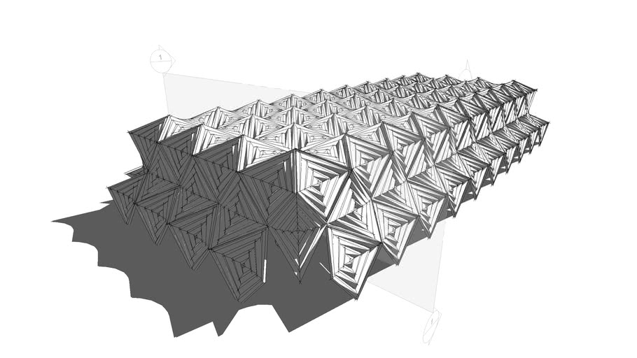 folding hypar structure | 3D Warehouse