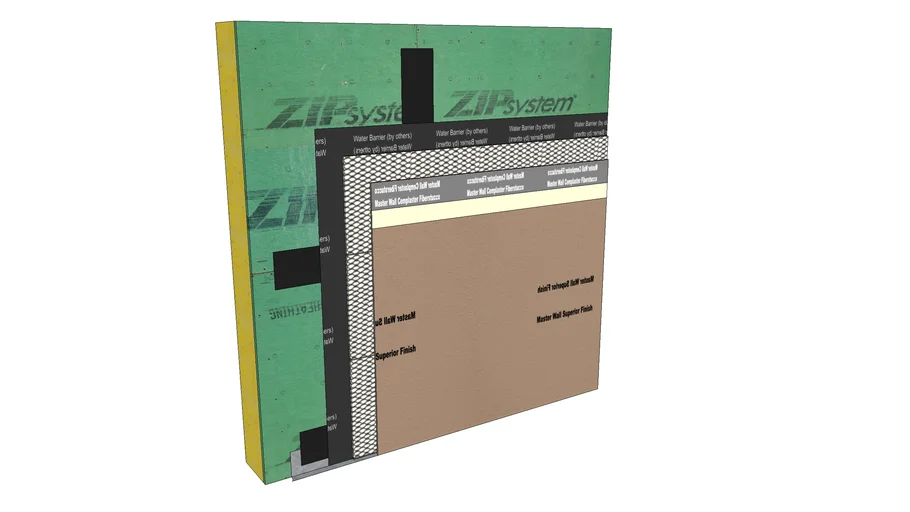 Zip System (Huber) with Cemplaster Fiberstucco | 3D Warehouse