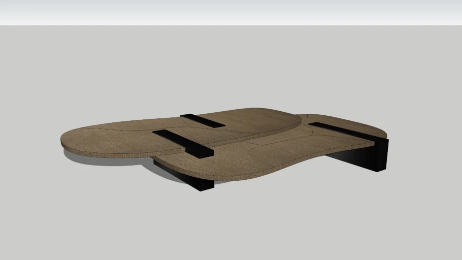 Table basse modulaire patinée Pangaea de Douglas Fanning | 3D Warehouse