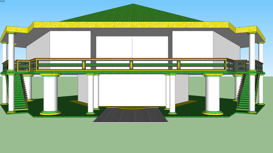 elegant polygon-shape house(unfinished) | 3D Warehouse