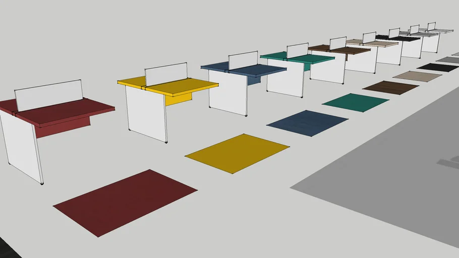 MESA PLATAF 2 USUA. BRANCA DIV LISA - NATUS BRAMOV PLSEFFN 4301 | 3D Warehouse