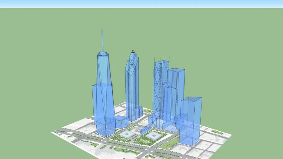 New World trade center site without textures. | 3D Warehouse