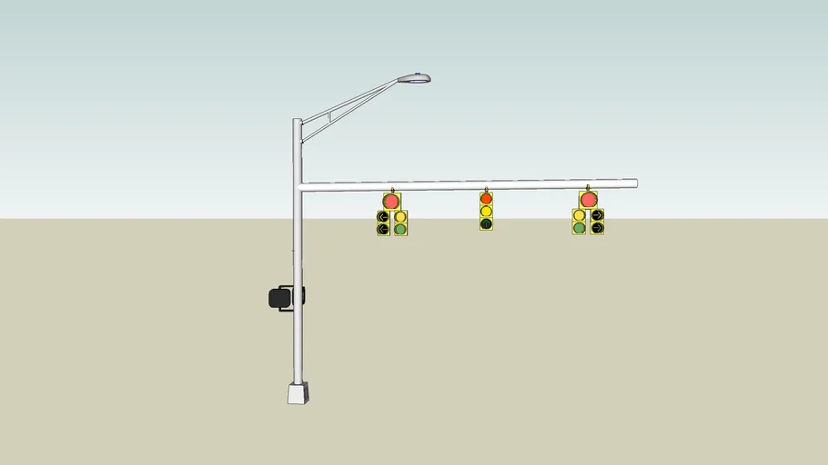 left,right, and straight signal traffic lights | 3D Warehouse