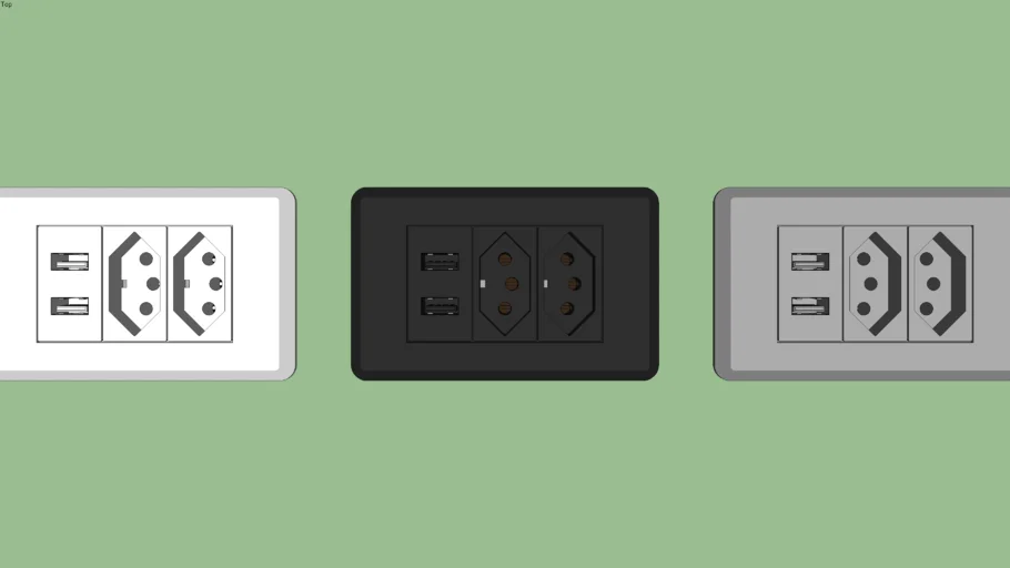 Tomada+USB+para+Marcenaria | 3D Warehouse