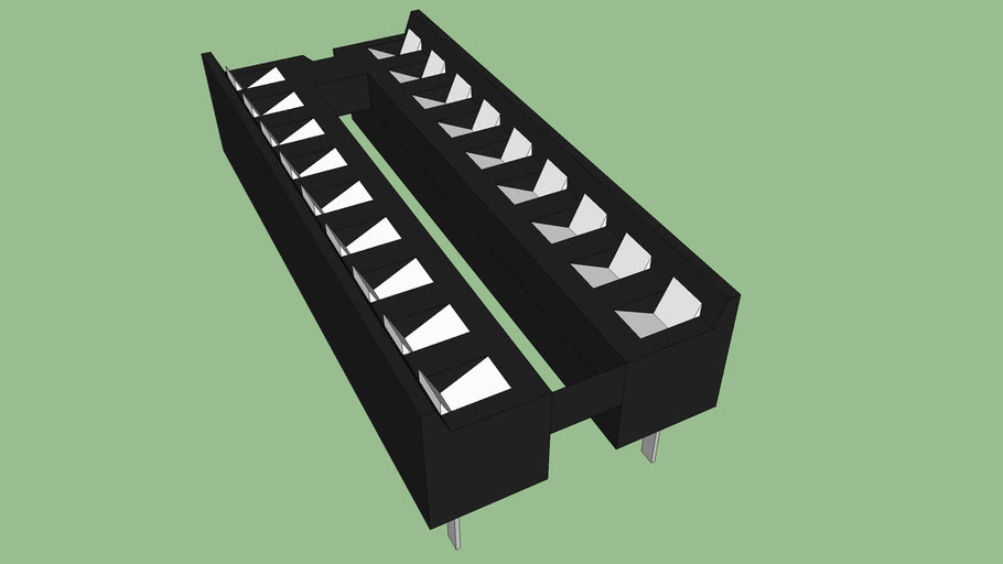 18 pin IC socket | 3D Warehouse