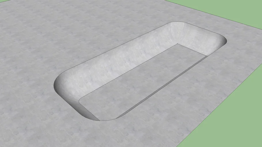 basic built-in skate bowl | 3D Warehouse