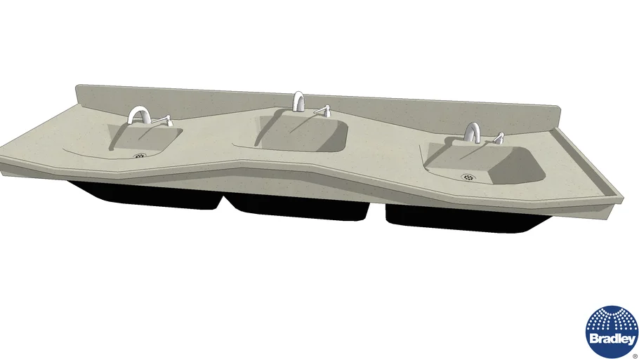ADA Frequency Series Sink 3-Station Concave | 3D Warehouse