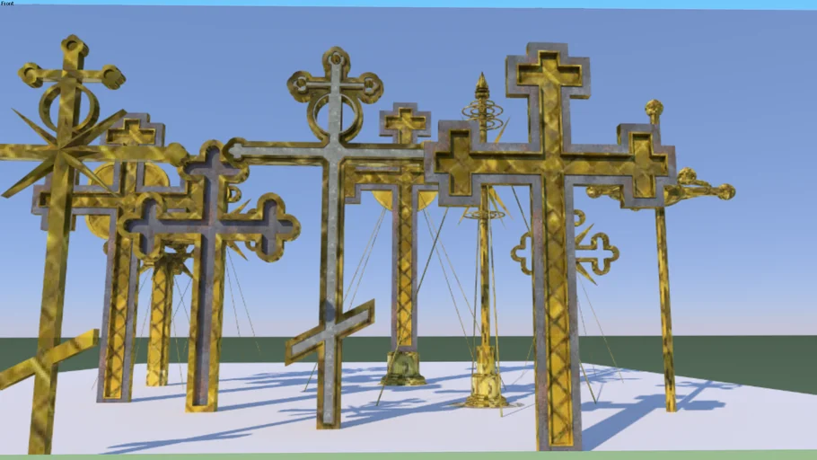 cross colection - eastern orthodx church cross | 3D Warehouse