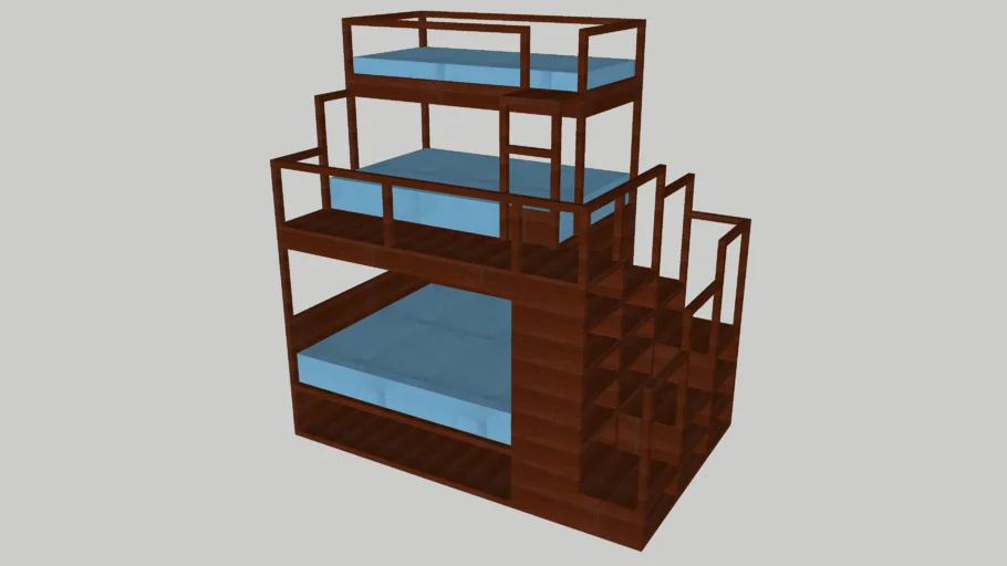 Extra Large Triple Bunk Bed | 3D Warehouse