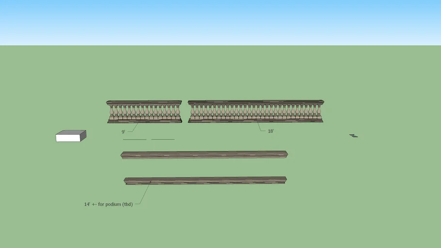 precast concrete balustrade | 3D Warehouse