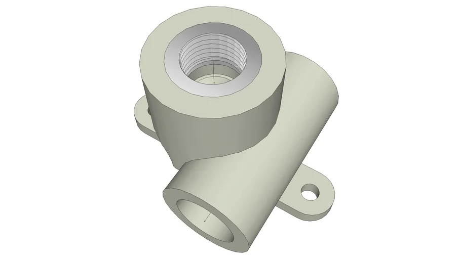 PPR Tee with tap connector | 3D Warehouse