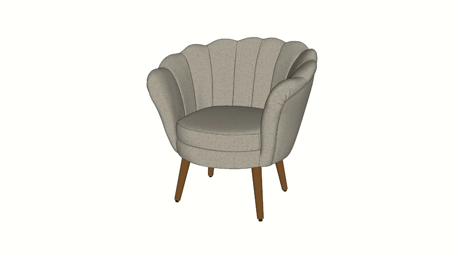 Poltrona Pétala - Linho Areia | 3D Warehouse