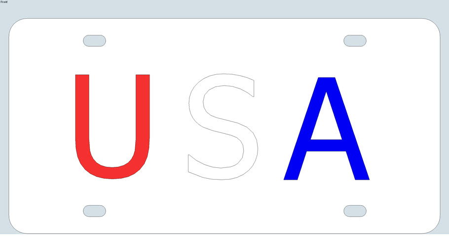 License Plate | 3D Warehouse