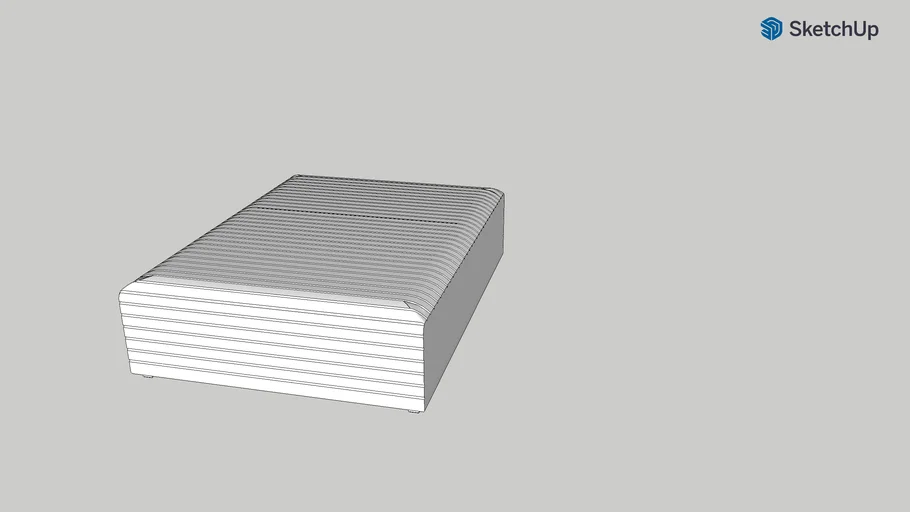 Solano Pufe matelasse 160 | 3D Warehouse