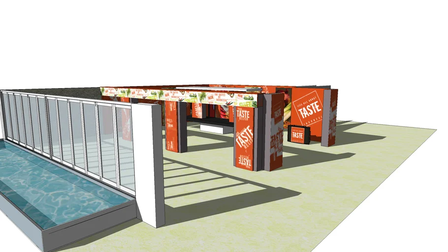 desain layout restaurant | 3D Warehouse