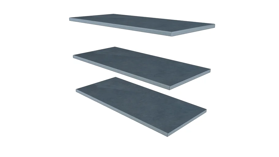 Slab Coke Porcelain Step 895 × 400 with 20mm Edge Pencil Round | 3D ...