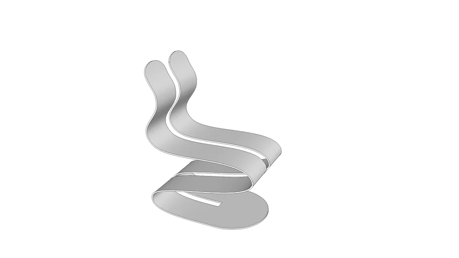 FLUID RIBBON SILVER CHAIR BY MICHAEL D'AMATO | 3D Warehouse