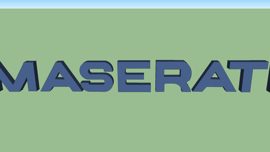 Maserati Text / Logo | 3D Warehouse