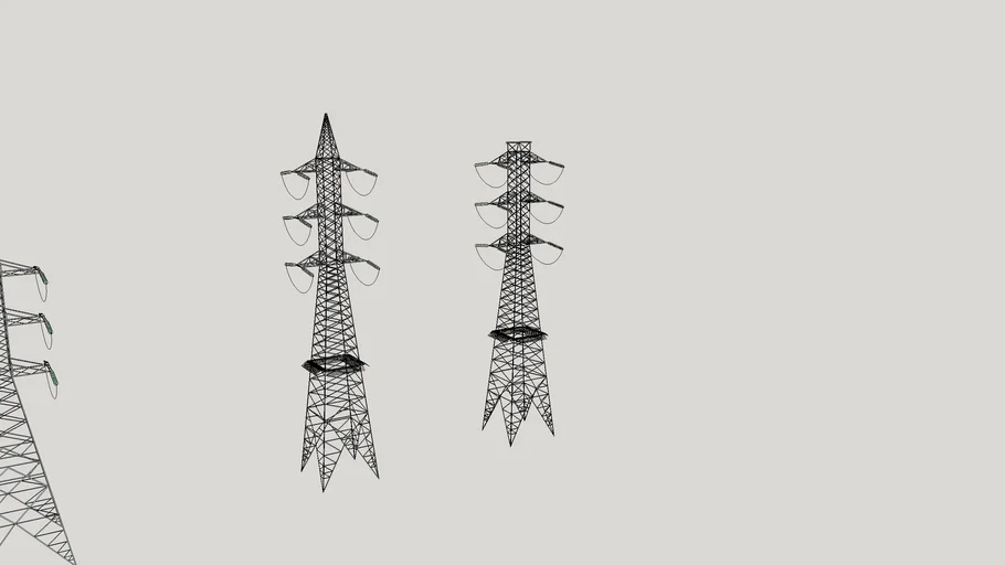 ELECTRIC POWER TRANSMISSION TOWERS, SILVER. | 3D Warehouse