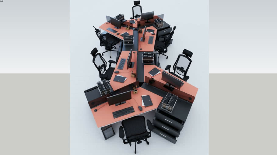Office table block | 3D Warehouse