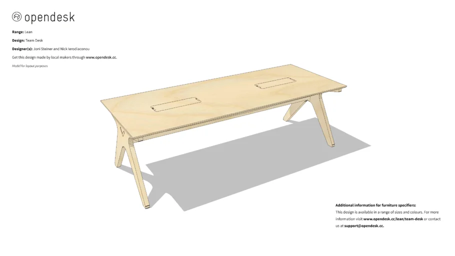 Team Desk | 3D Warehouse
