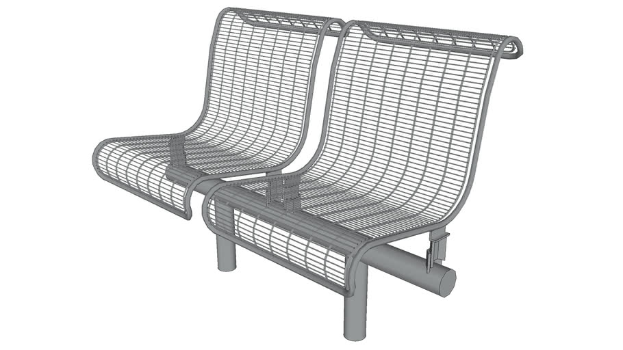 Plexus 2 Seat Bench | 3D Warehouse