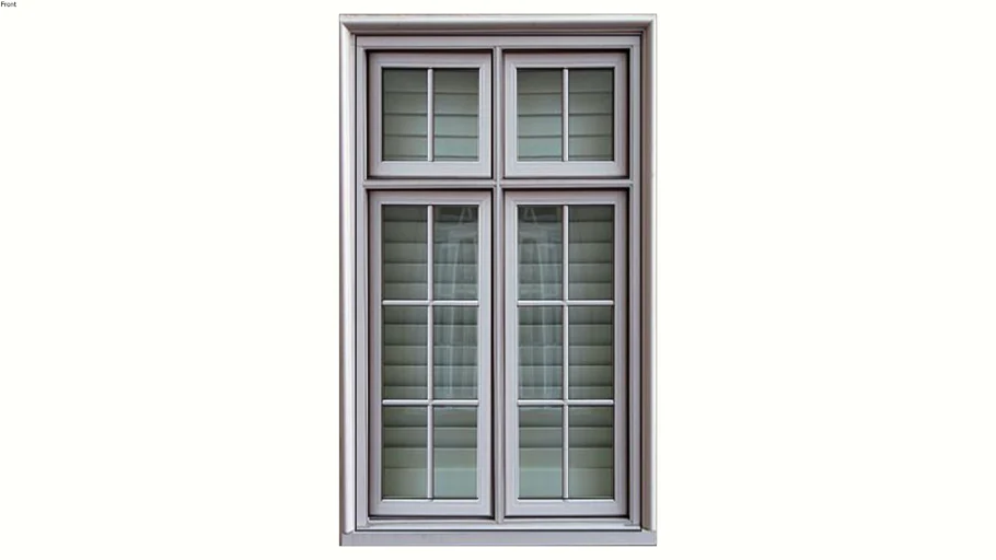 Sliding window 2 leaves. Wood painted white. Fenêtre coulissante 2 ...