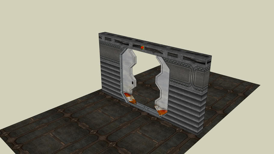 Blast doors w/ security keypad & emergency light-Version 3 | 3D Warehouse