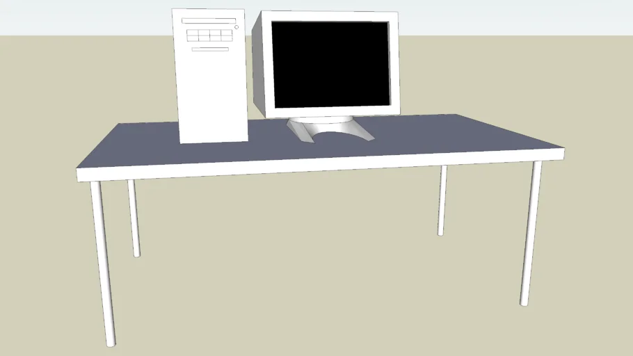 computer desk | 3D Warehouse